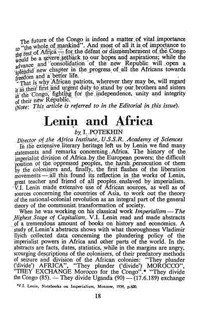 Lenin and Africa | South African History Online