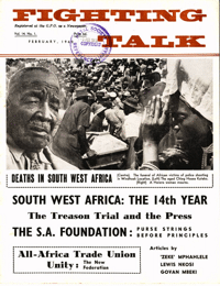 Fighting Talk Volume 14 Number 1 February 1960 | South African History ...