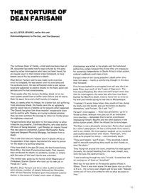 The Torture of Dean Farisani | South African History Online