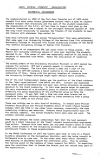 South African Students Organisation: histori | South African History Online