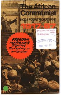 The African Communist No 31, Fourth Quarter 1967 | South African ...