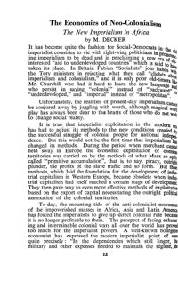 The economics of neo-colonialism: the new imperialism in Africa | South ...