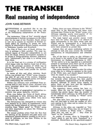 The Transkei: real meaning of independence | South African History Online