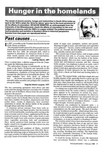 Hunger in the homelands: past causes... | South African History Online