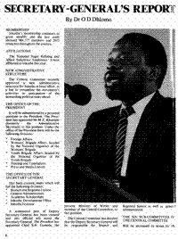 Secretary-Generals report | South African History Online