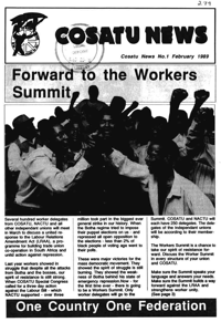 Cosatu News | South African History Online