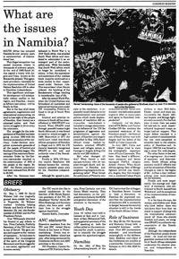 What are the issues in Namibia? | South African History Online