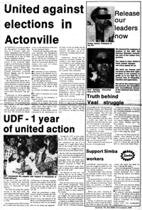 UDF - 1 year of united action | South African History Online