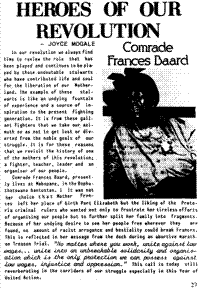 Heroes of our revolution - Comrade Frances Baard | South African ...
