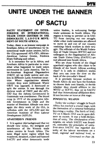 Unite under the banner of SACTU | South African History Online