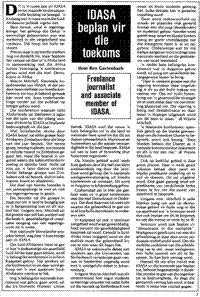 IDASA beplan vir die toekoms (Article written in Afrikaans) | South ...