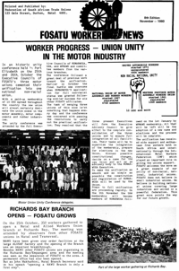 Worker progress - union unity in the motor industry | South African ...
