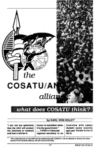 The COSATU alliance: what does COSATU think? | South African History Online