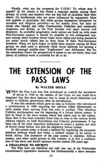 The extension of the pass laws | South African History Online