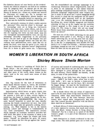 Womens Liberation in South Africa | South African History Online