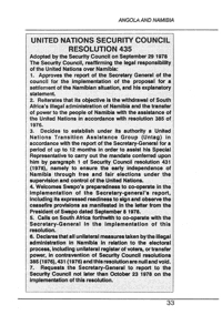 United Nations Security Council Resolution 435 | South African History ...