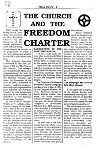 The church and the Freedom Charter | South African History Online
