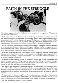 Faith in the struggle | South African History Online
