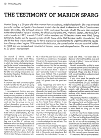 The testimony of Marion Sparg | South African History Online