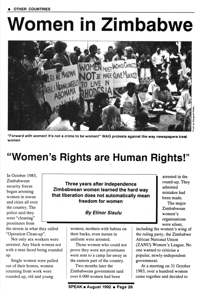 Women in Zimbabwe: women`s rights are human rights! | South African ...