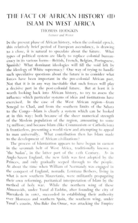 The fact of African history (II): Islam in West Africa | South African ...