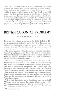 British colonial problems | South African History Online
