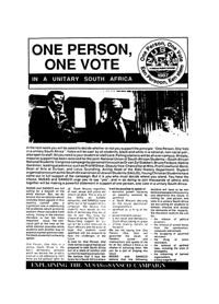 One person one vote in a unitary South Africa | South African History ...