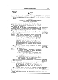 Immorality Amendment Act, Act No 21 of 1950 | South African History Online
