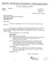 South African Students Organisations | South African History Online
