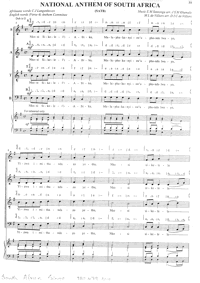 National Anthem of South Africa | South African History Online