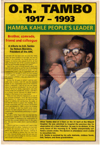 O R Tambo 1917-1993: hamba kahle people's leader | South African ...