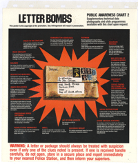 Letter bombs : public awareness chart 2 | South African History Online