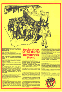Declaration of the United Democratic Front | South African History Online