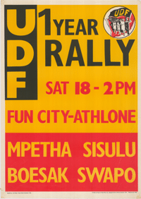 UDF 1 Year Rally | South African History Online