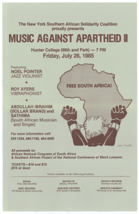 Music against apartheid II | South African History Online