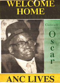 Welcome Home Comrade Oscar | South African History Online