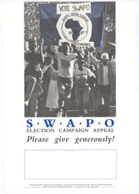 SWAPO election campaign appeal | South African History Online