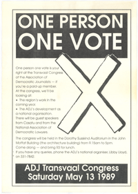 One person: one vote | South African History Online