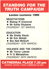 Standing for the truth campaign | South African History Online