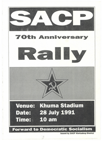 SACP 70th aniversary rally | South African History Online