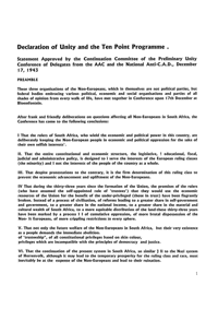 Declaration of Unity and the Ten Point Programme | South African ...