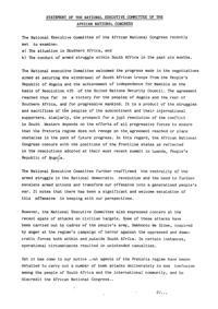 Statement of the National Executive Committee of the African National ...