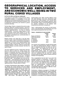 Geographical Location, Access to Services and Employment, and Economic ...