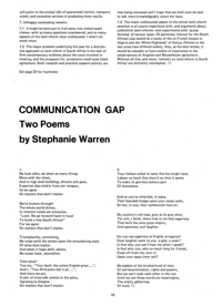 Communication Gap: Two Poems | South African History Online