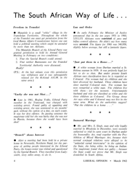 The South African Way of Life | South African History Online