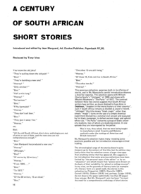 A Century of South African Short Stories | South African History Online