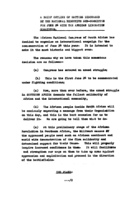 A brief outline of matters discussed by the National Executive Sub ...