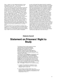 Statement on Prisoners Right to Study | South African History Online