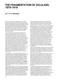 The Fragmentation of Zululand 1879-1918 | South African History Online