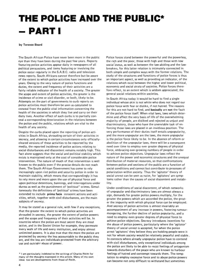 The Police and the Public - Part 1 | South African History Online